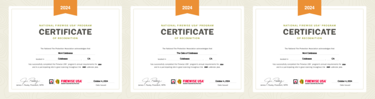 Important Safety Firewise Certificates - Calabasas Firewise