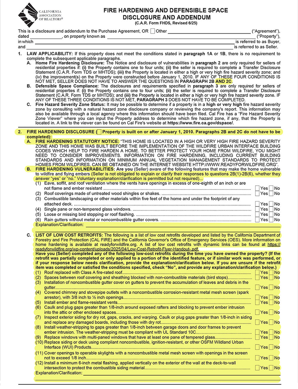 Sellers Be Aware: New Disclosures - Calabasas Firewise